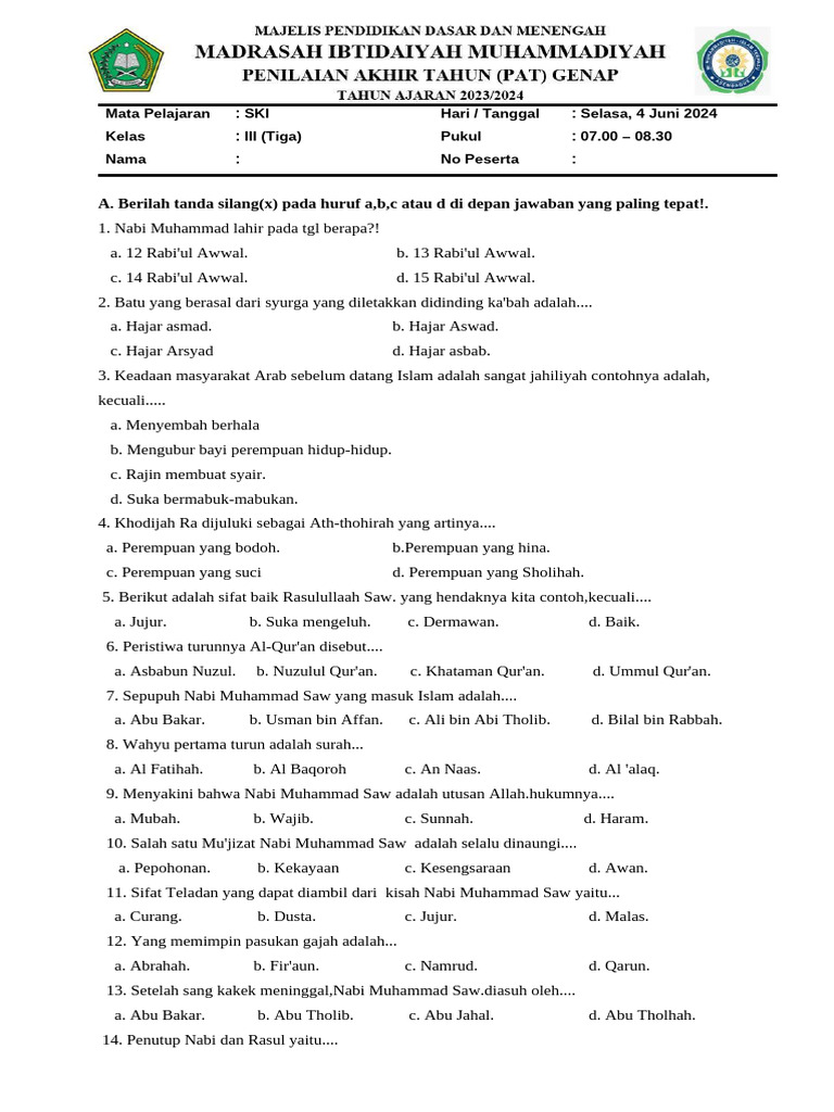 Perjalanan Nabi Muhammad ke Syam | PDF