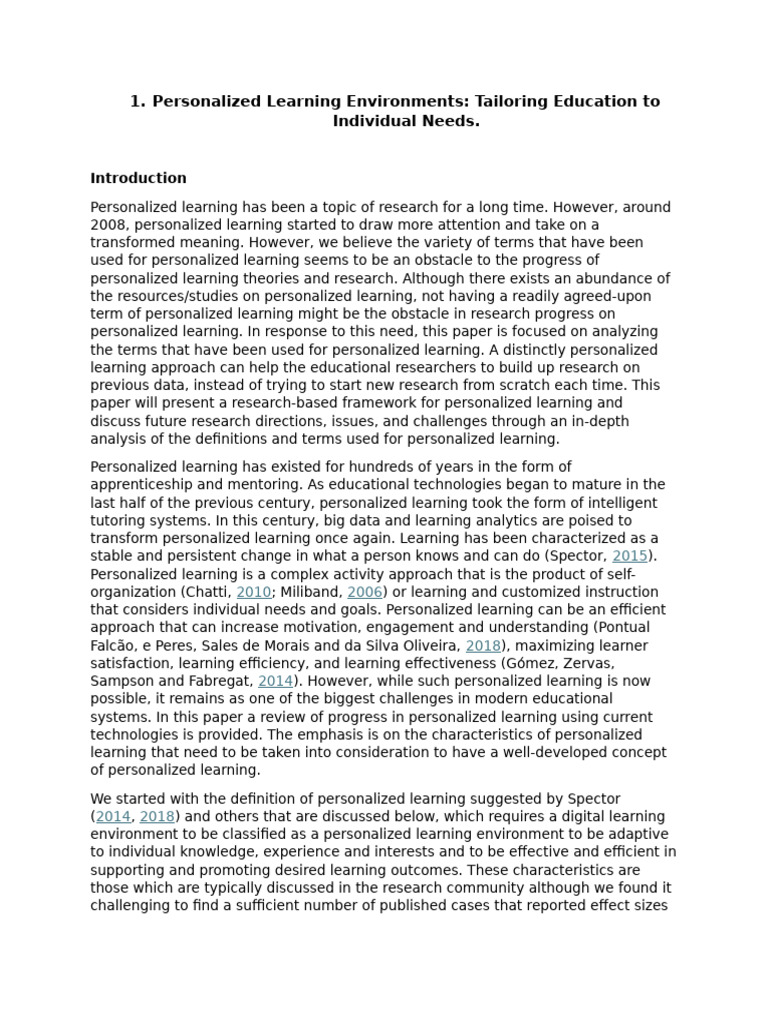 Framework for Personalized Learning | PDF | Learning | Constructivism (Philosophy Of Education)