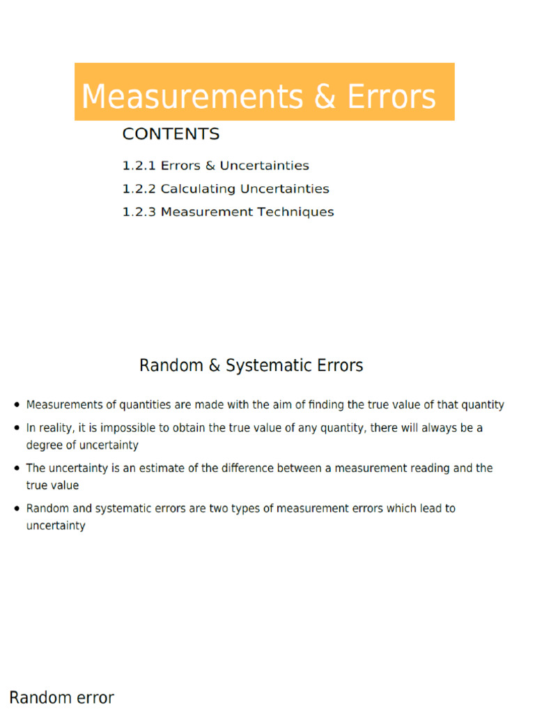 1.3 Measurements and Errors | PDF