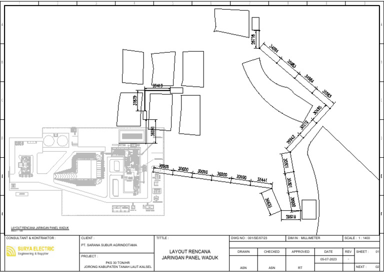 01.layout Rencana Jaringan Panel Waduk - Rev0 | PDF