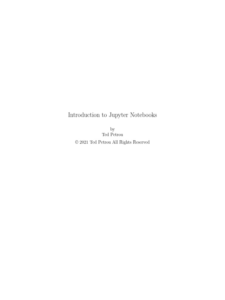 Introduction To Jupyter Notebooks | PDF | Keyboard Shortcut | Computer Keyboard