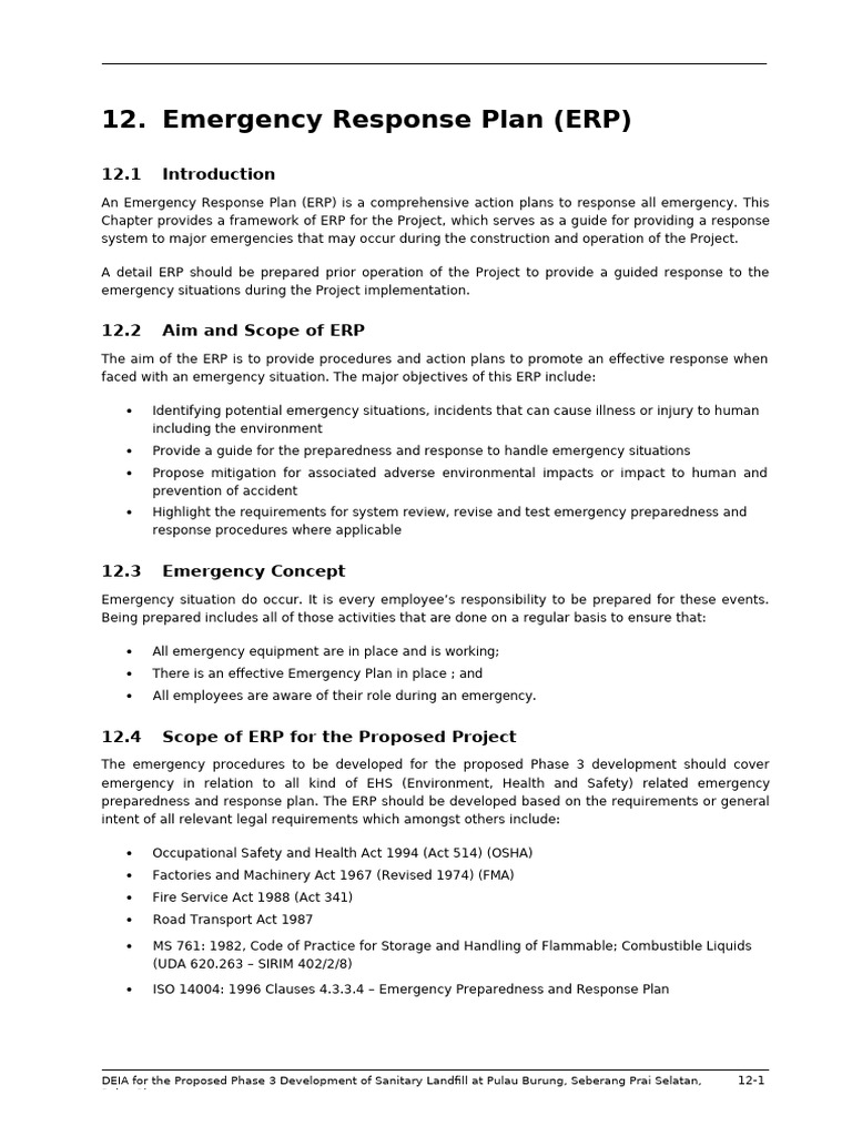 Emergency Response Plan | PDF | Emergency | Emergency Management