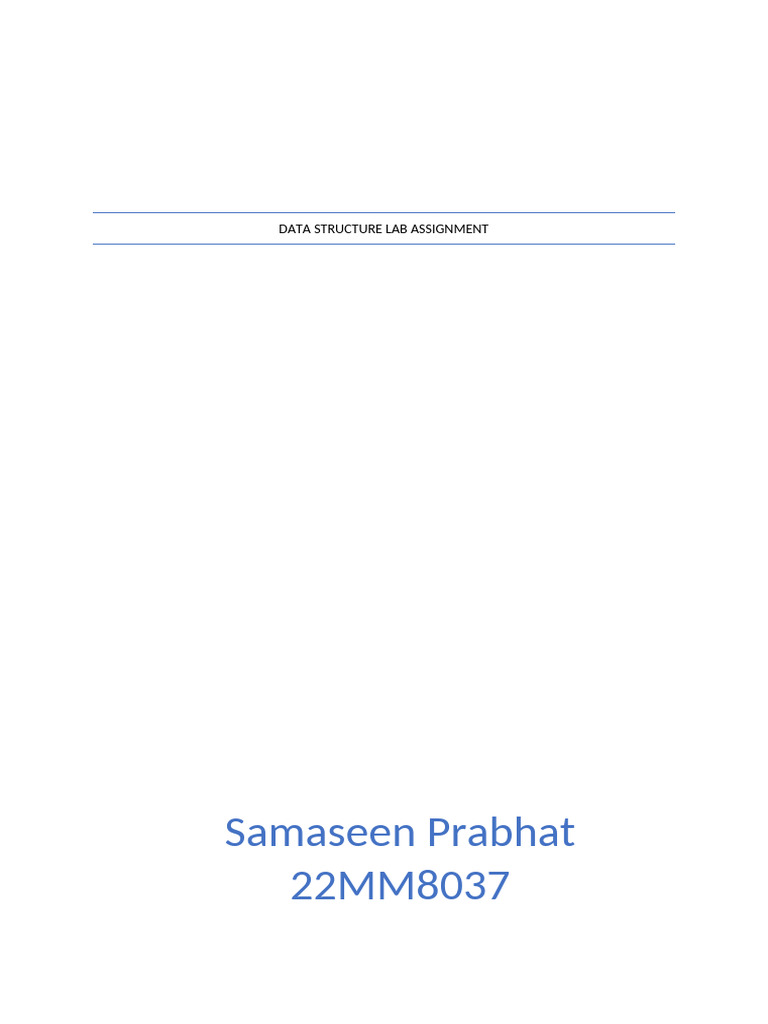 Dsa 3 Lab Assignment Pdf String Computer Science Computer Science