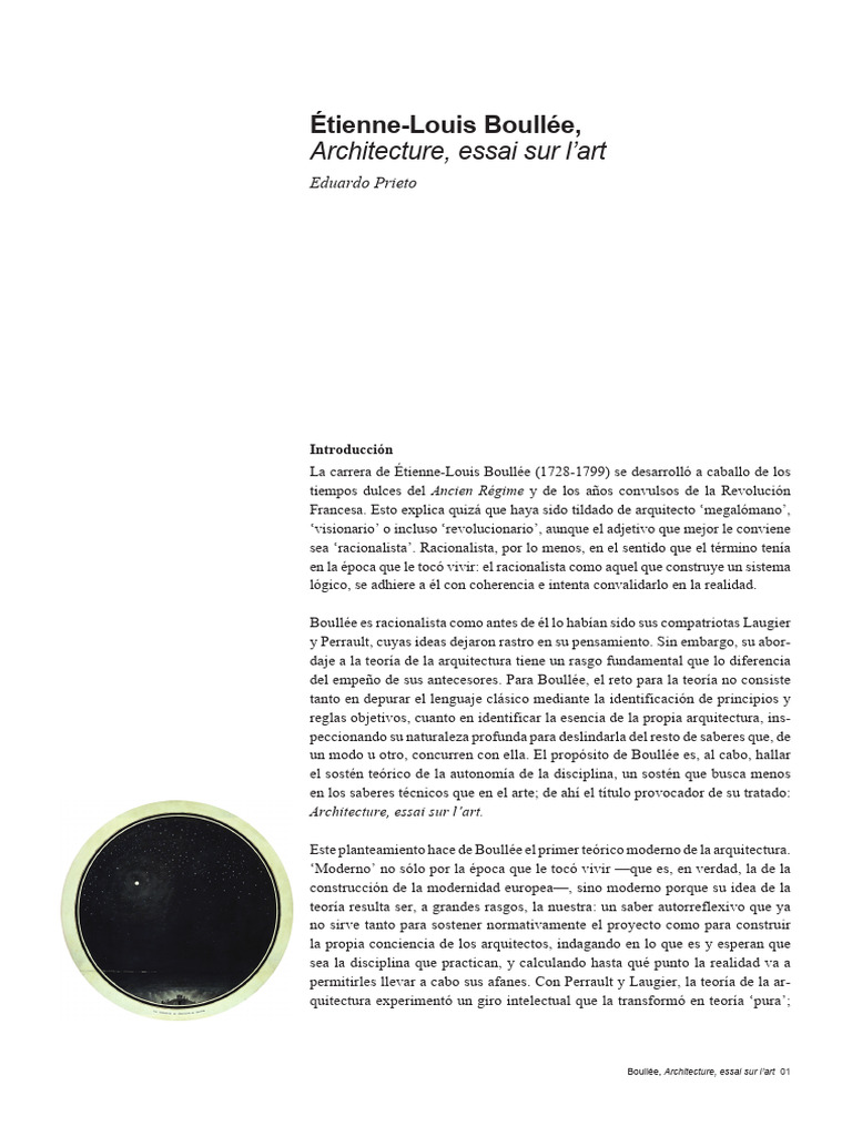 Teoría 4 Boullée | PDF | Teoría