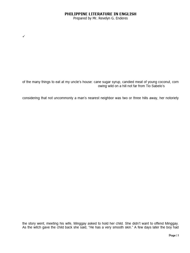 Minggay: The Witch of Libas | PDF