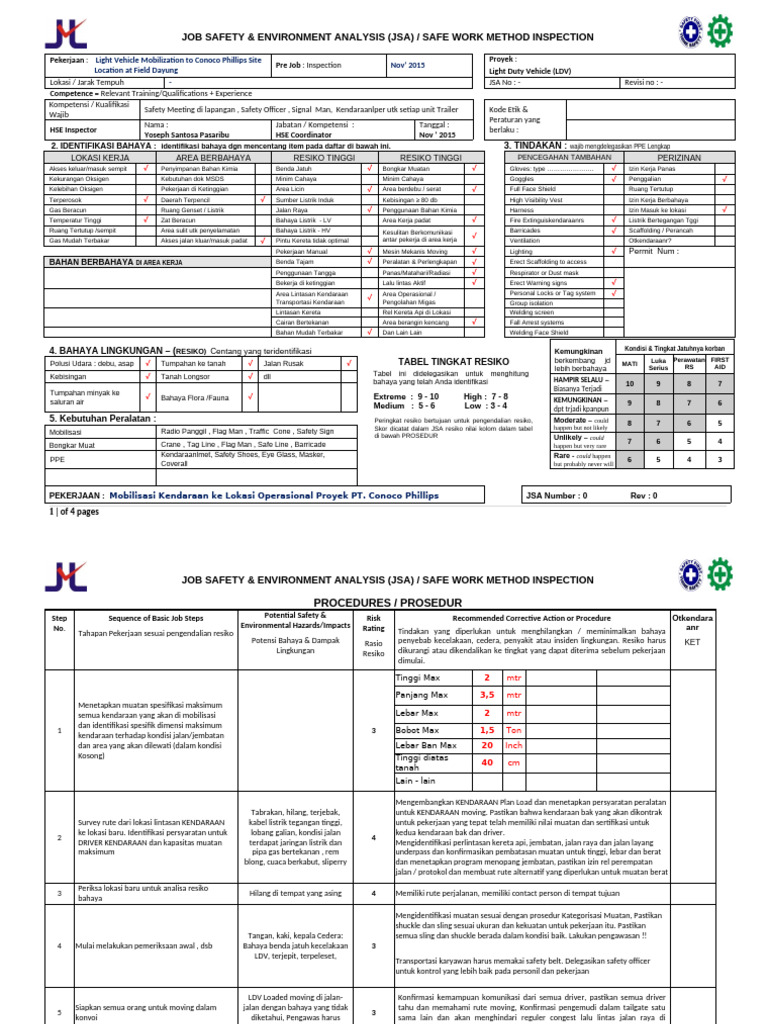 JSA Moving LDV Unit - Bahasa | PDF