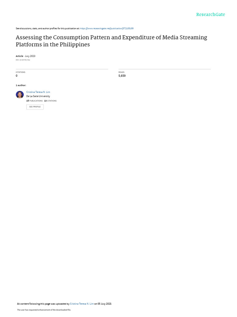 Media Streaming Trends in the Philippines | PDF | Streaming Media ...