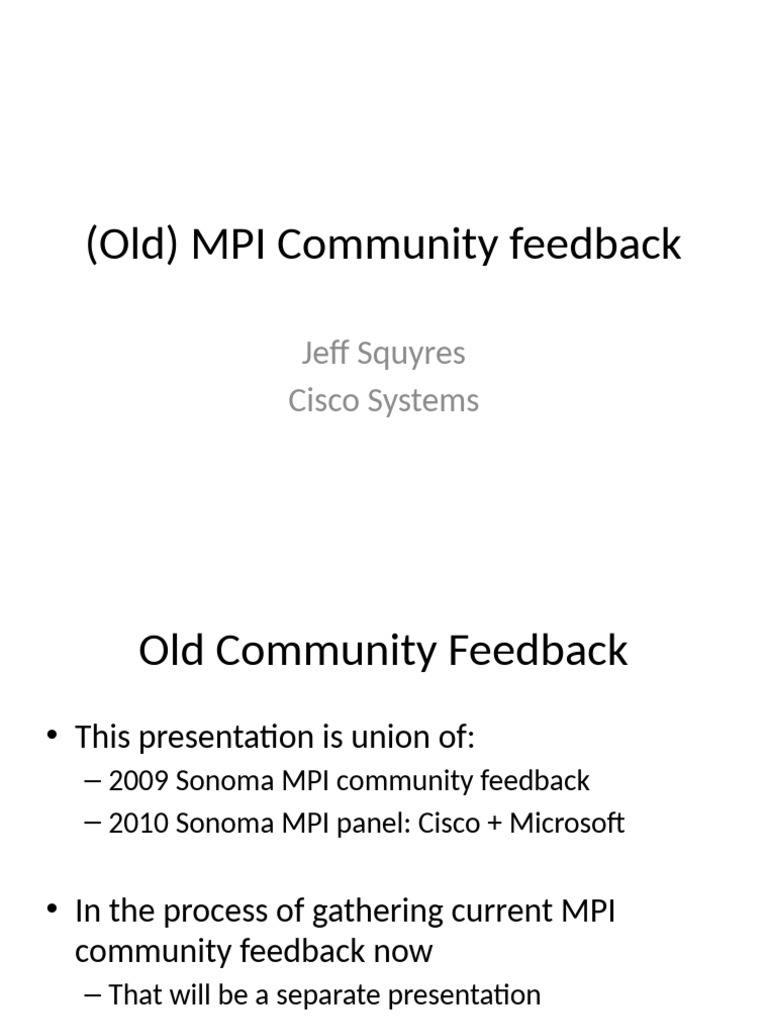 Libfabric Old Mpi Presentations 2014-01-14 | PDF | Message Passing ...