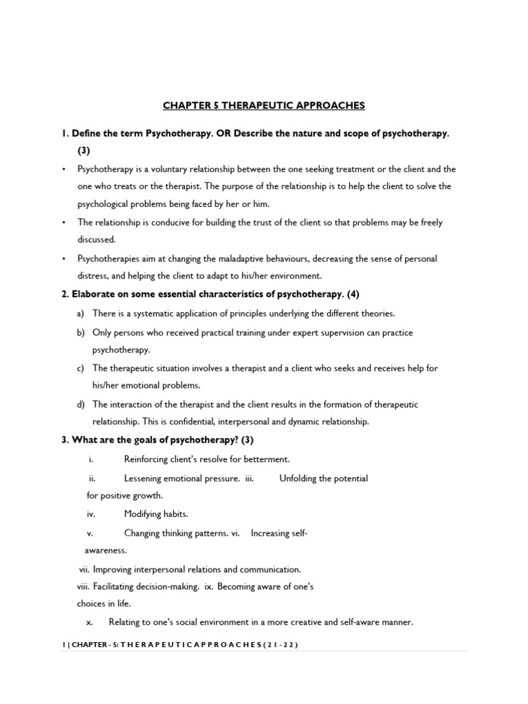 Understanding Psychotherapy Approaches | PDF | Psychotherapy ...