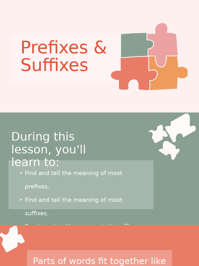 Prefixes & Suffixes | PDF