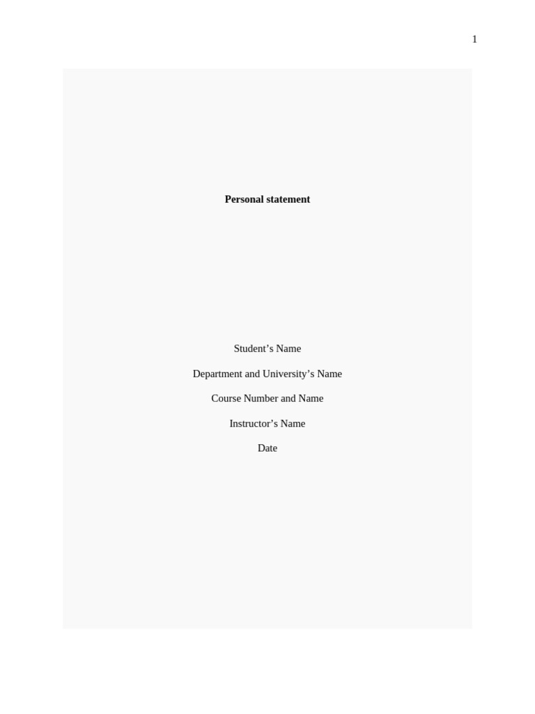 Personal Statment (1) .Edited | PDF | Human Communication