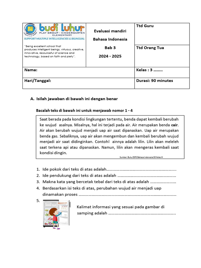 Evaluasi Bindo Bab 3 | PDF