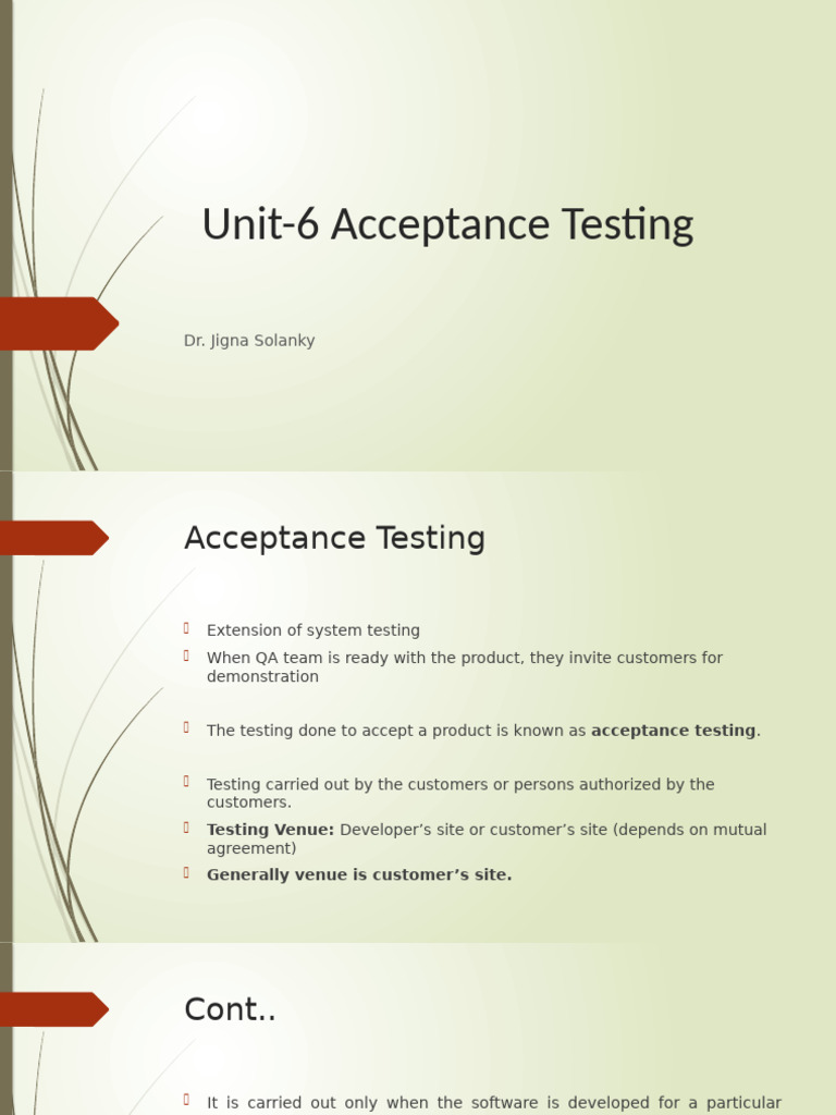 Understanding Acceptance Testing Methods | PDF | Software Testing ...