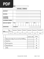 Grade 1 Term 4 Life Skills Assessment | PDF