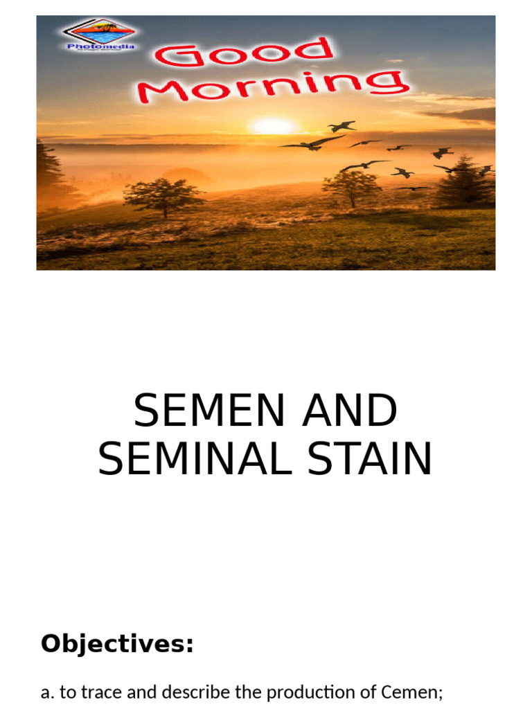 Chapter 3 Semen and Seminal Stain | PDF | Semen | Staining