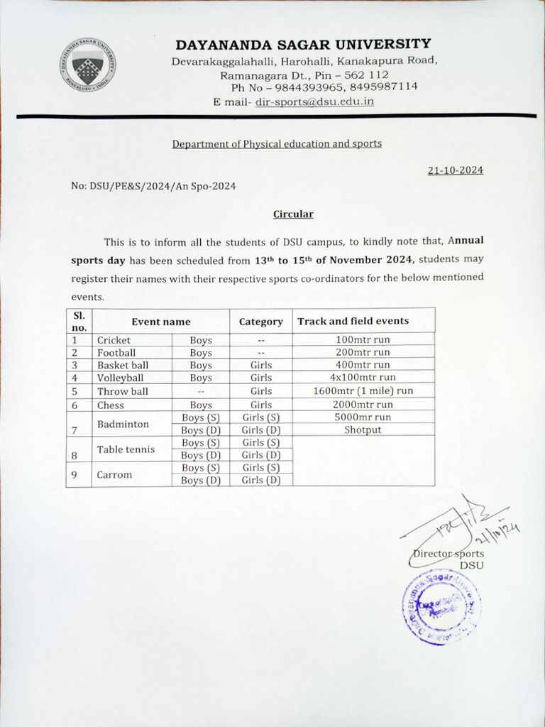 Annual Sports Day | PDF