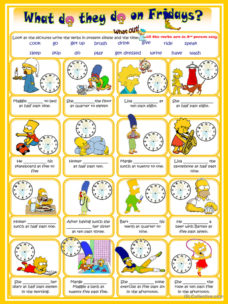 Present Simple 3RD PERSON DAVID EXAM OCT 2024 | PDF