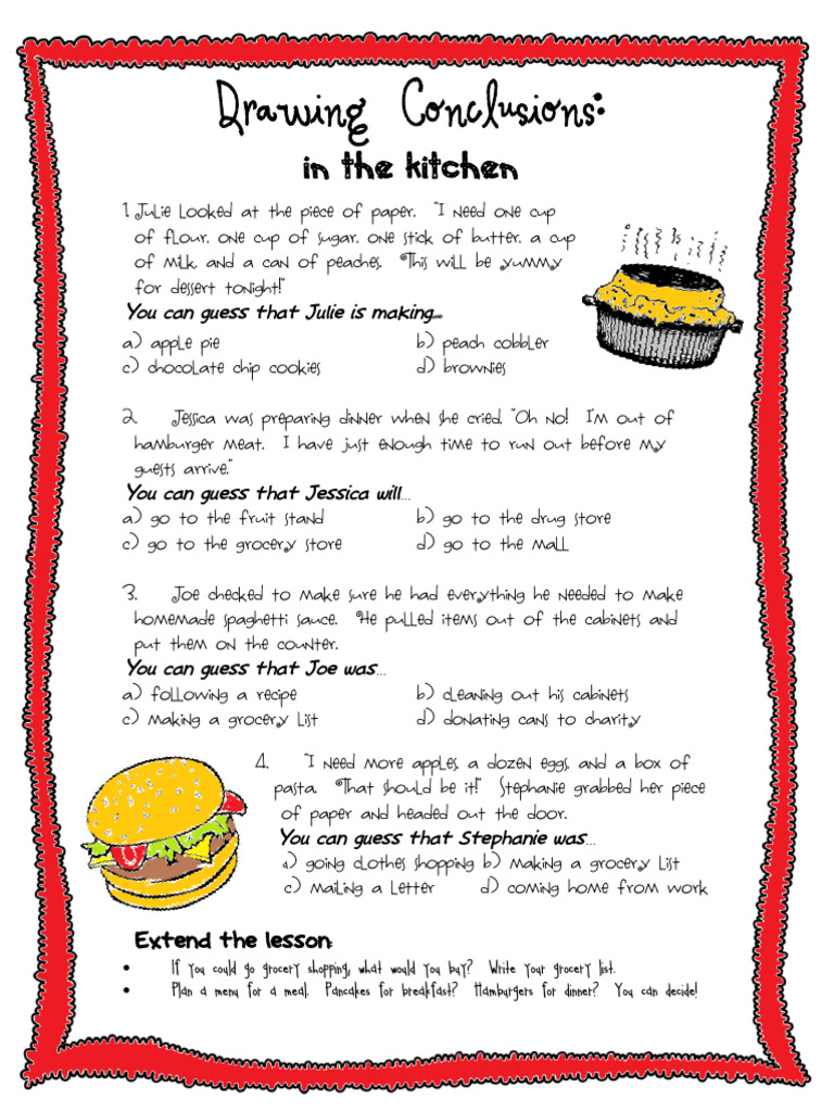 Drawng Conclusions-In The Kitchen COLOR | PDF