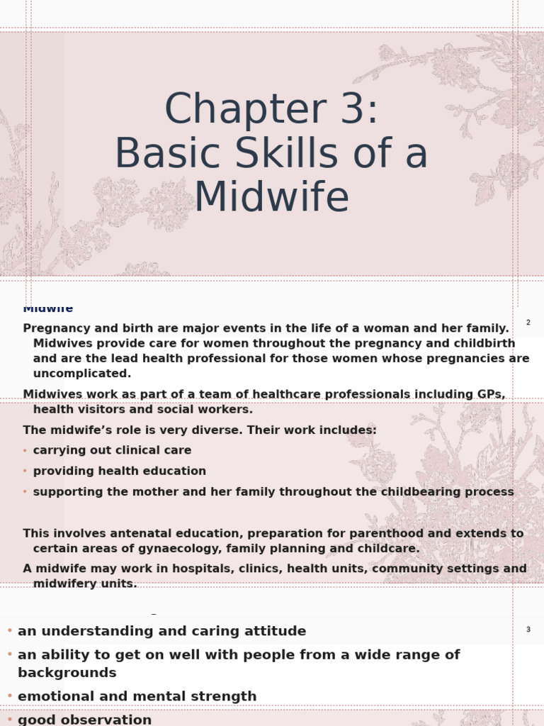 BASIC SKILLS OF A MIDWIFE | PDF | Midwife | Health Care