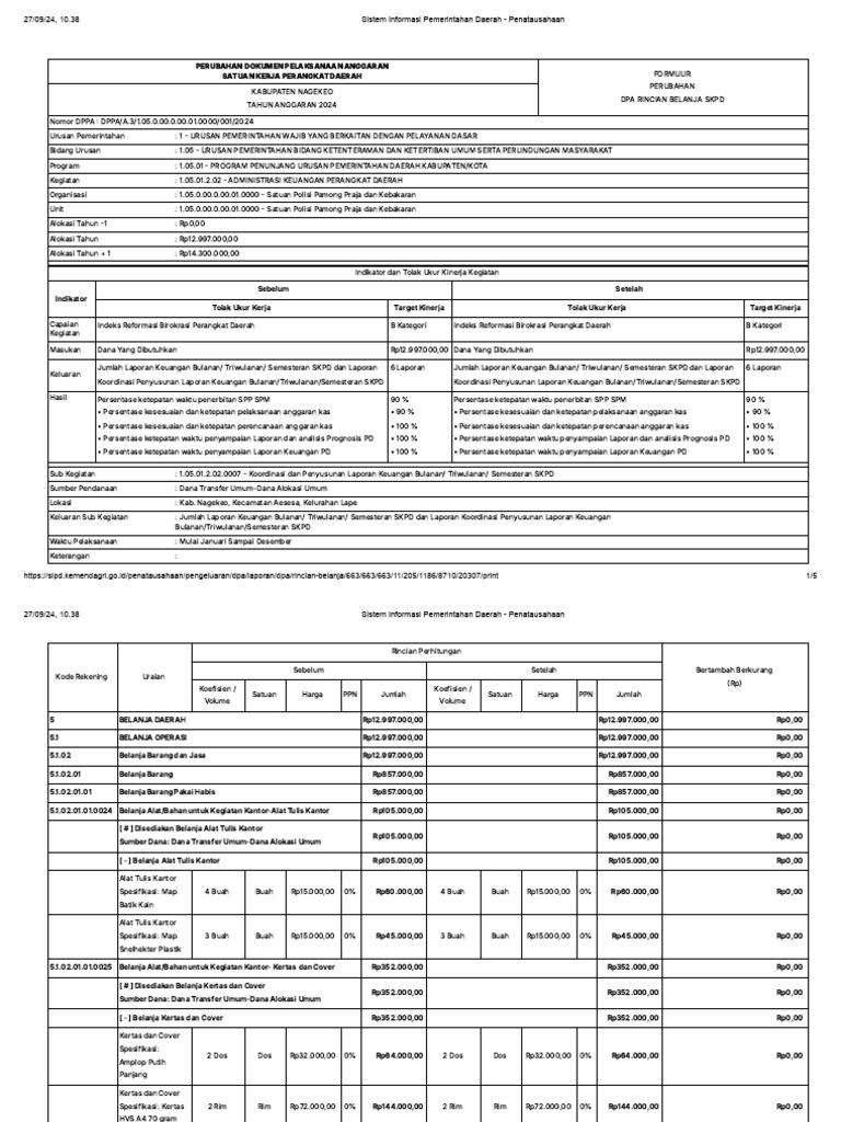 Koordinasi Dan Penyusunan Laporan Keuangan Bulanan Triwulanan Semesteran SKPD | PDF