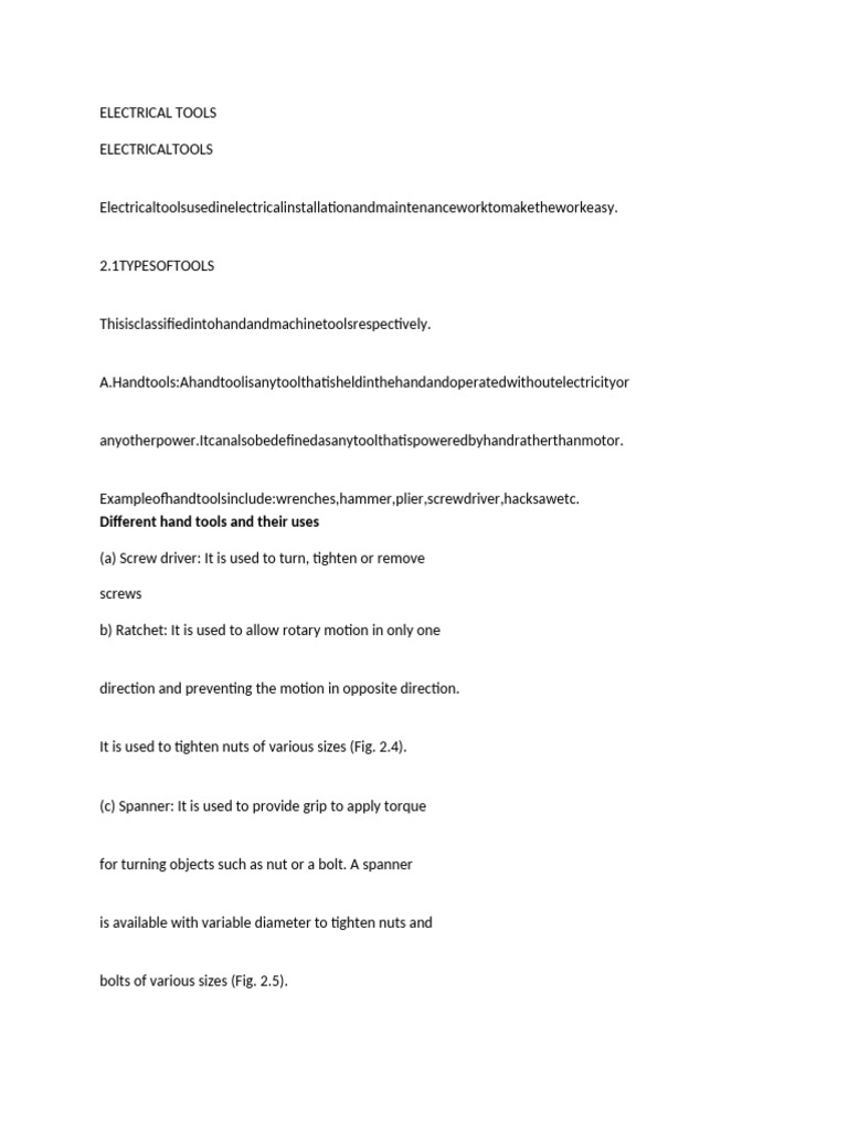 ELECTRICAL TOOL-WPS Office | PDF | Screw | Nut (Hardware)