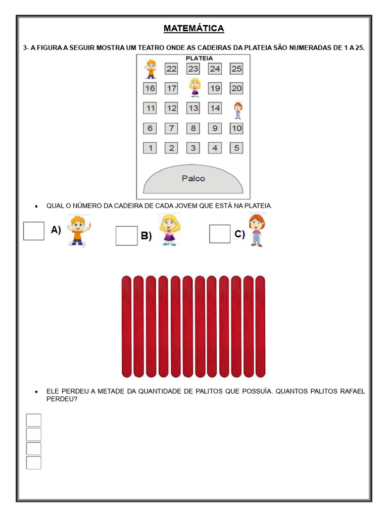 Avaliação Adaptada De Matemática Pdf 5261