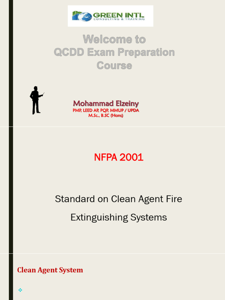 09 - QCDD Electrical - NFPA 2001 Clean Agent Fire Extinguishing System ...