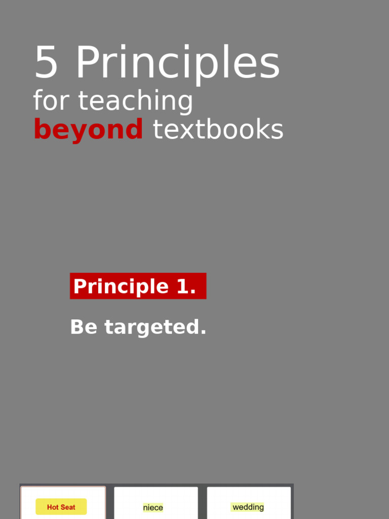 5 Principles for Teaching Beyond Textbooks- Sophie赵 | PDF