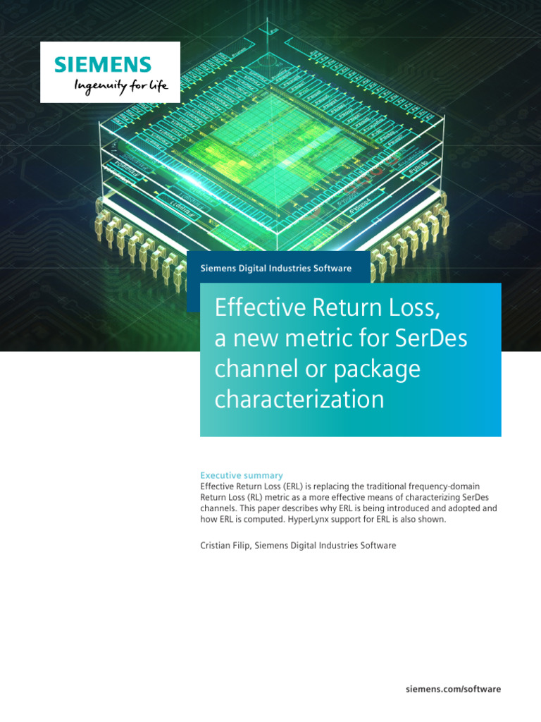 Siemens-SW-Effective-Return-Loss-a-new metric-for-SerDes-WP-82424-C1 | PDF | Electronics ...