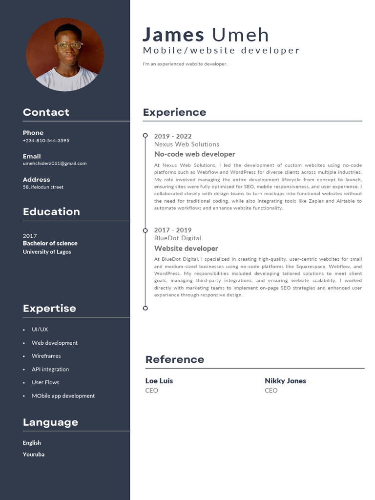 James Umeh CV Resume | PDF