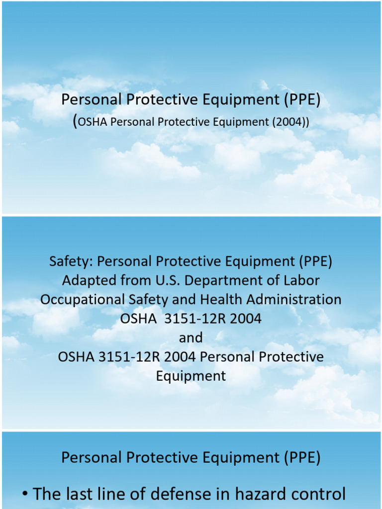 PPE Safety and Compliance Guide | PDF | Personal Protective Equipment ...