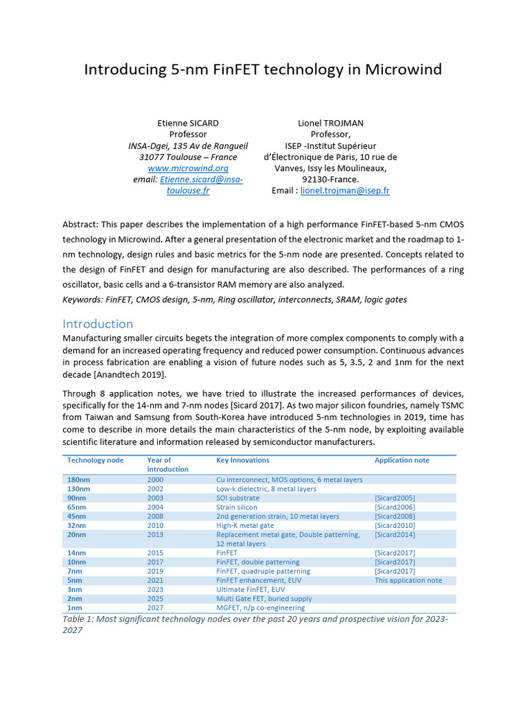 5nm FINFET | PDF | Semiconductor Device Fabrication | Mosfet