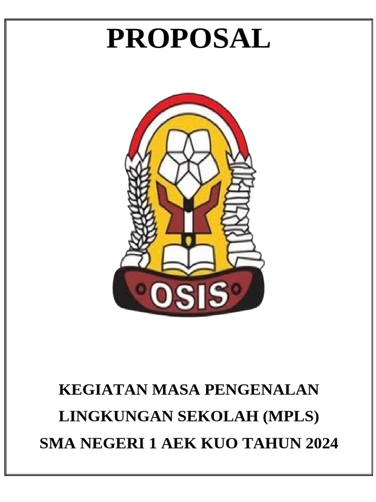 Proposal MPLS SMA Negeri 1 Aek Kuo 2024 | PDF