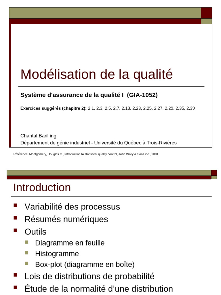 02-Modeling Process Quality | PDF | Loi de probabilité | Indicateur de dispersion