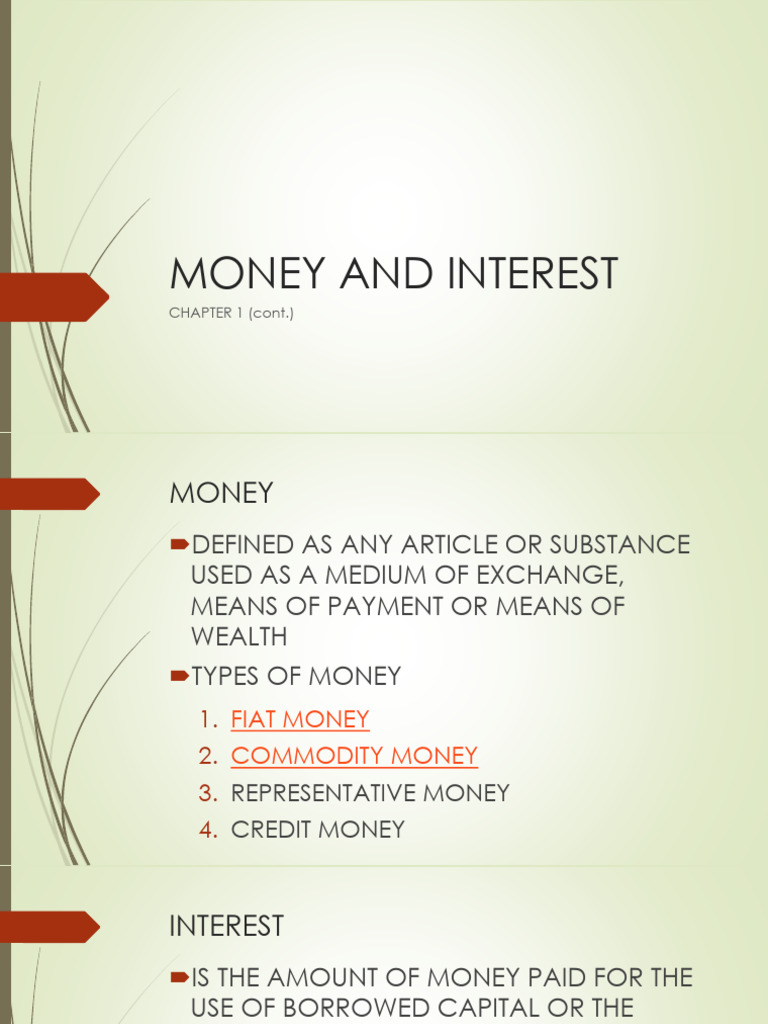 Money and Interest: Definitions & Types | PDF | Interest | Compound ...