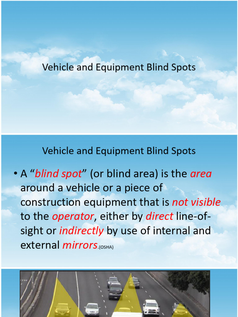 7 Vehicle and Equipment Blind Spots | PDF