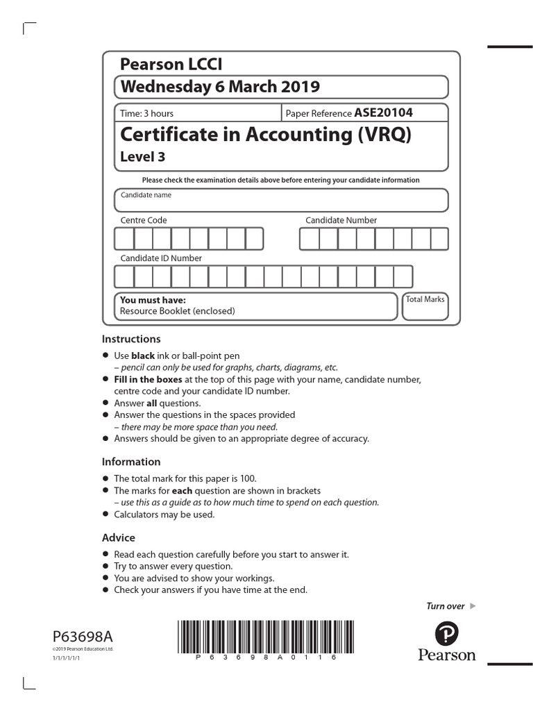 2019 Mar Question Paper L3 | PDF | Computing