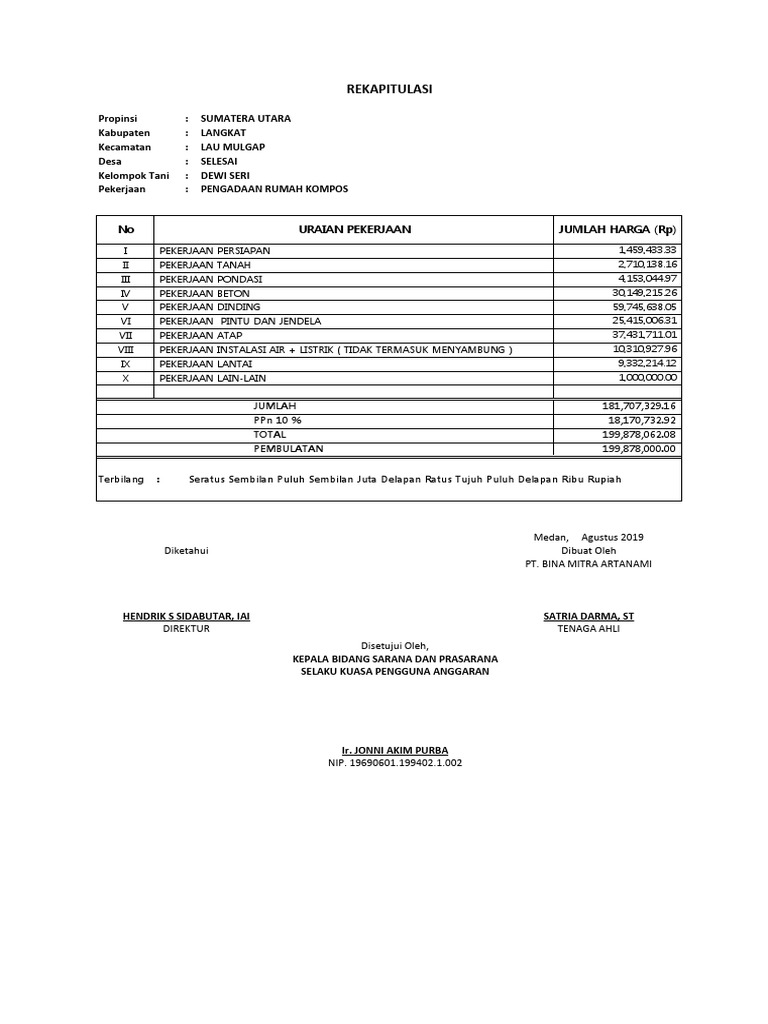 Rab Rumah Kompos Dewi Seri Langkat | PDF