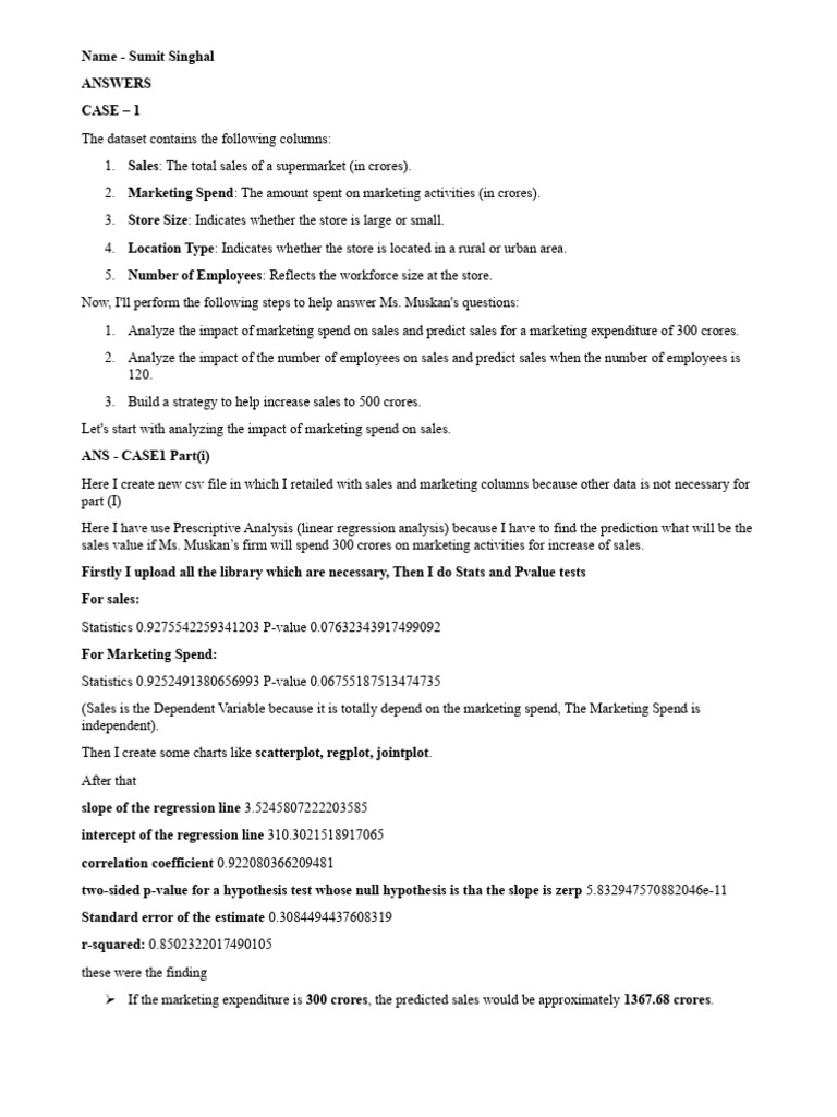 SDM_ANSWERSHEET | PDF | P Value | Statistics