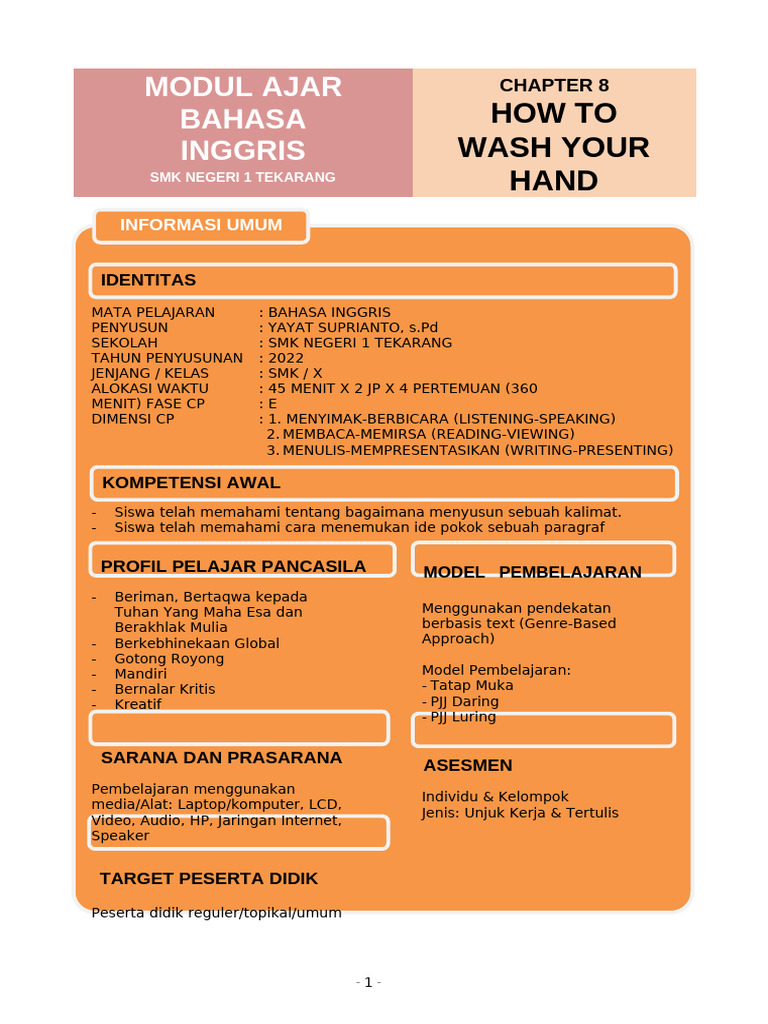 MODUL 8 Procedure Text (1) | PDF