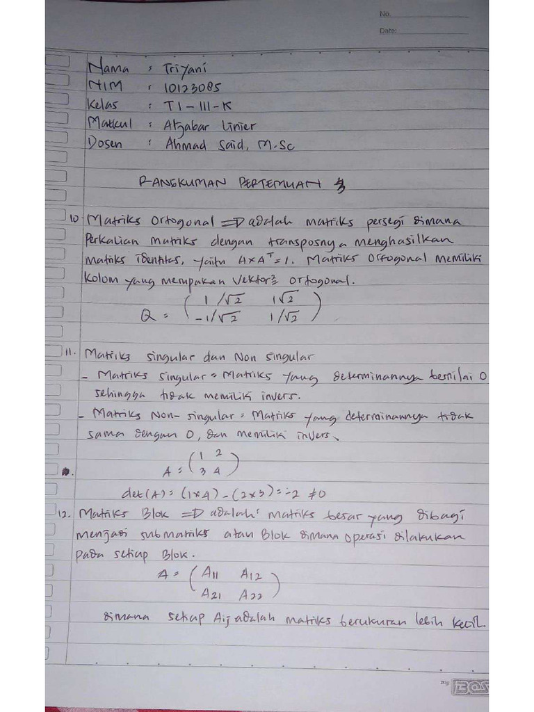 Rangkuman Pertemuan Ke 3-Triyani | PDF