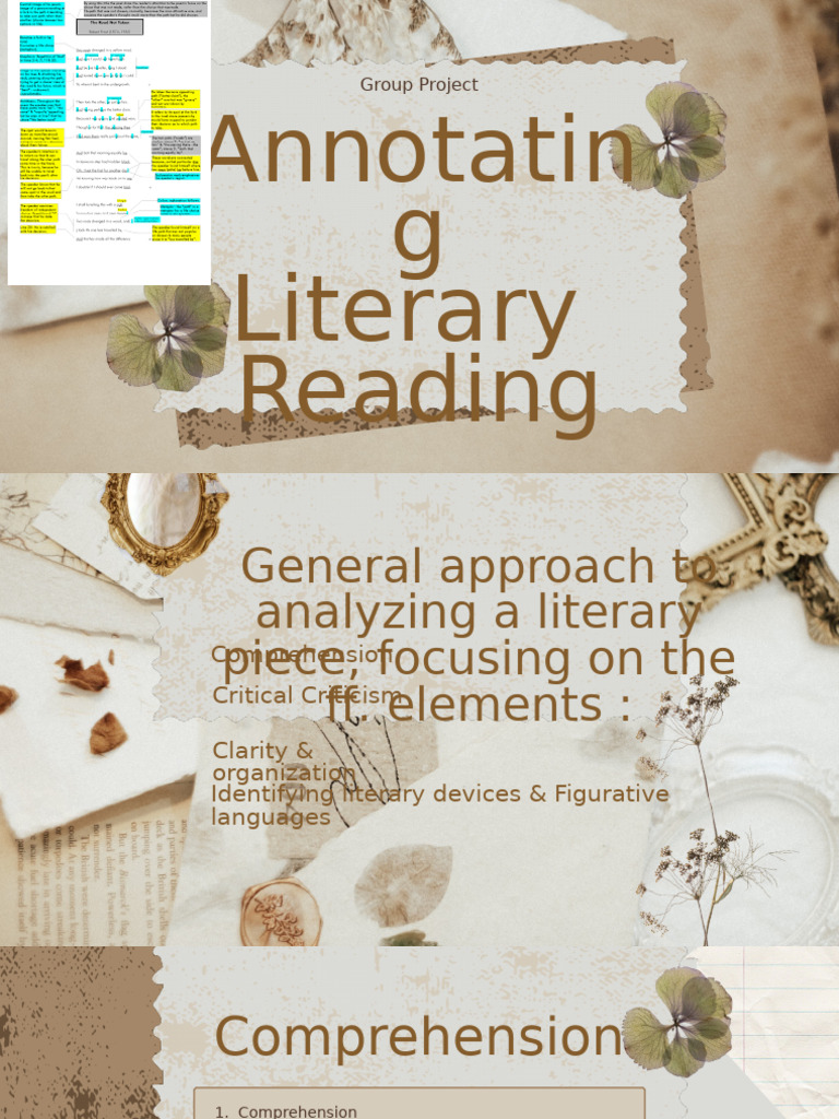 Annotating Literary Reading | PDF | Annotation | Poetry