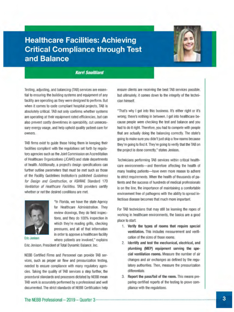 Healthcare Facilites Achieving Critical Compliance Through Test and ...