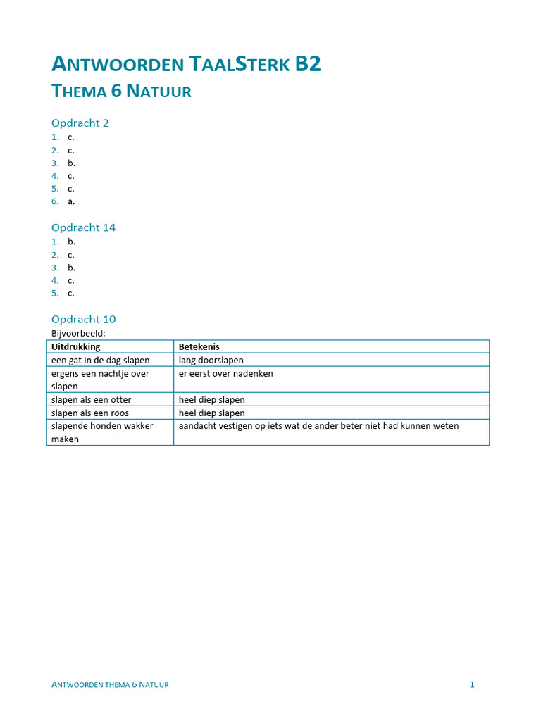 th06 Antwoorden Taalsterk | PDF