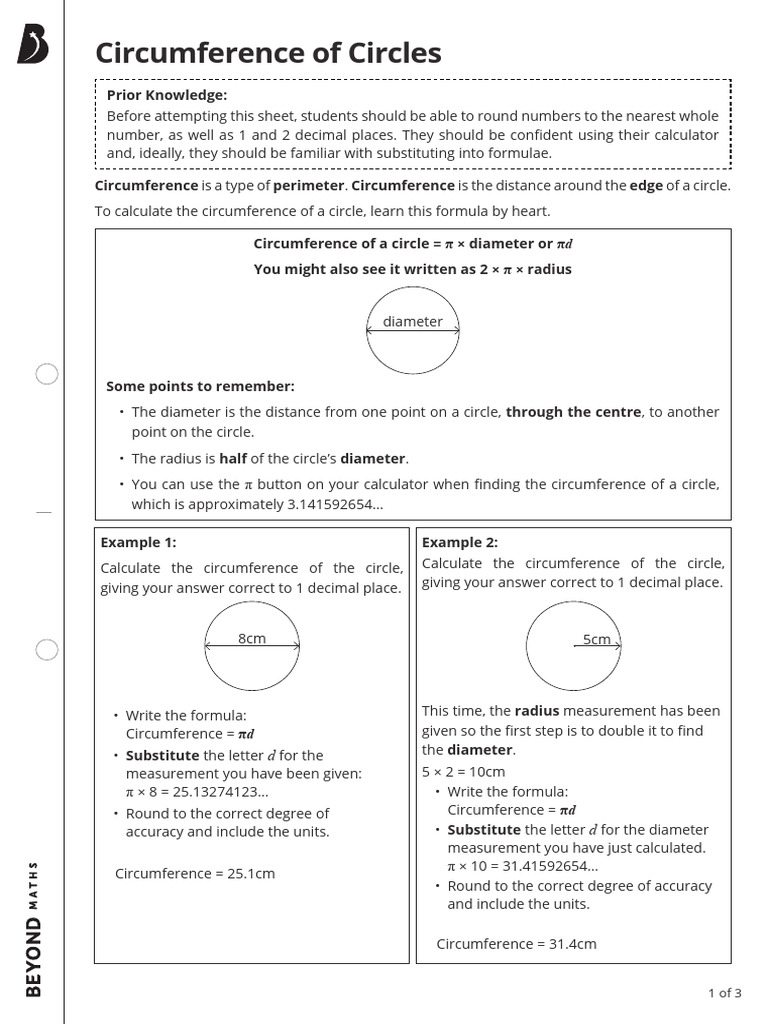 Circumference | PDF | Pi | Circle
