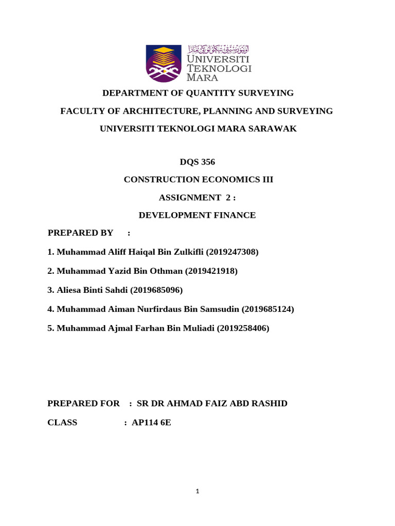 Assignment 2 Development Finance Pdf Loans Debt