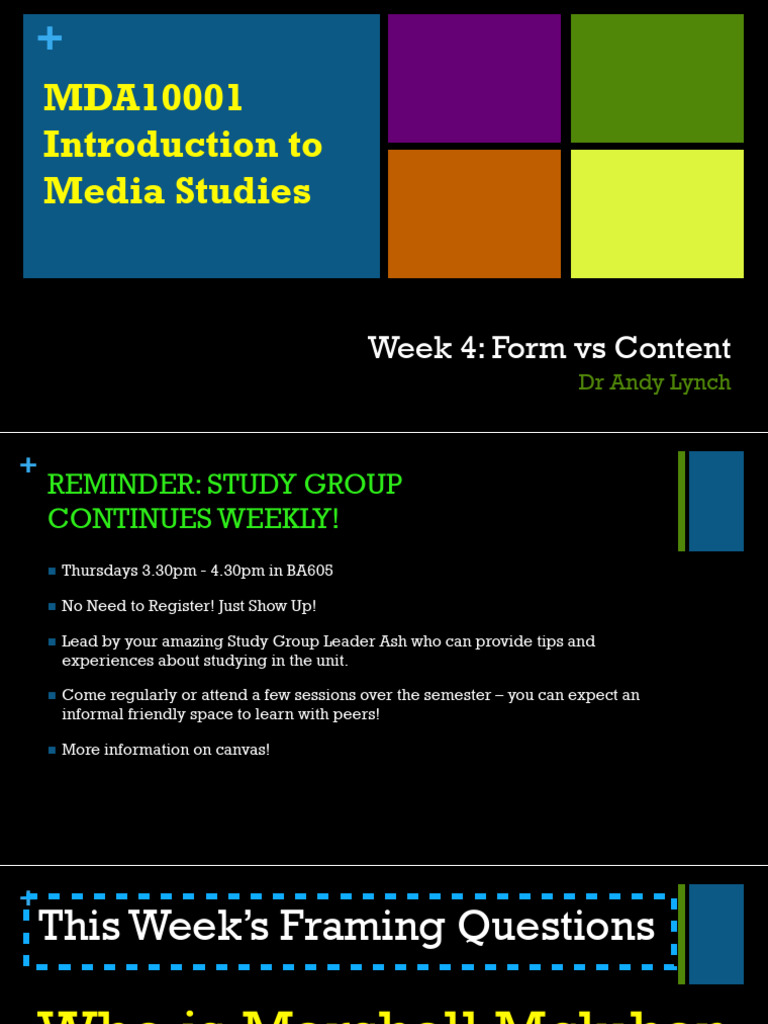 Media Studies: Form vs Content Explained | PDF | Human Communication