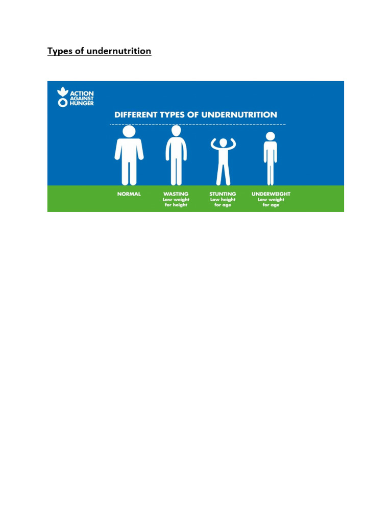 Types of Undernutrition | PDF