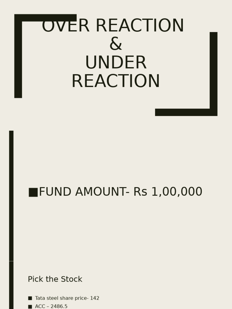 Over Reaction and Under Reaction | PDF