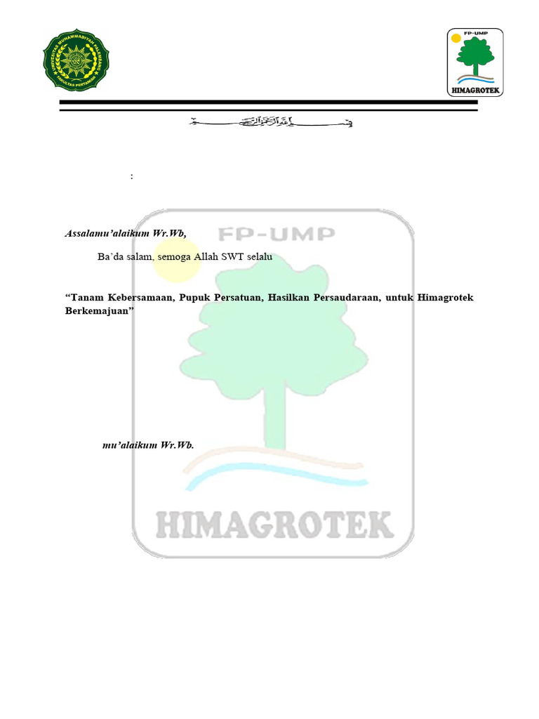 Surat Undangan Agperday Agt 2024 | PDF